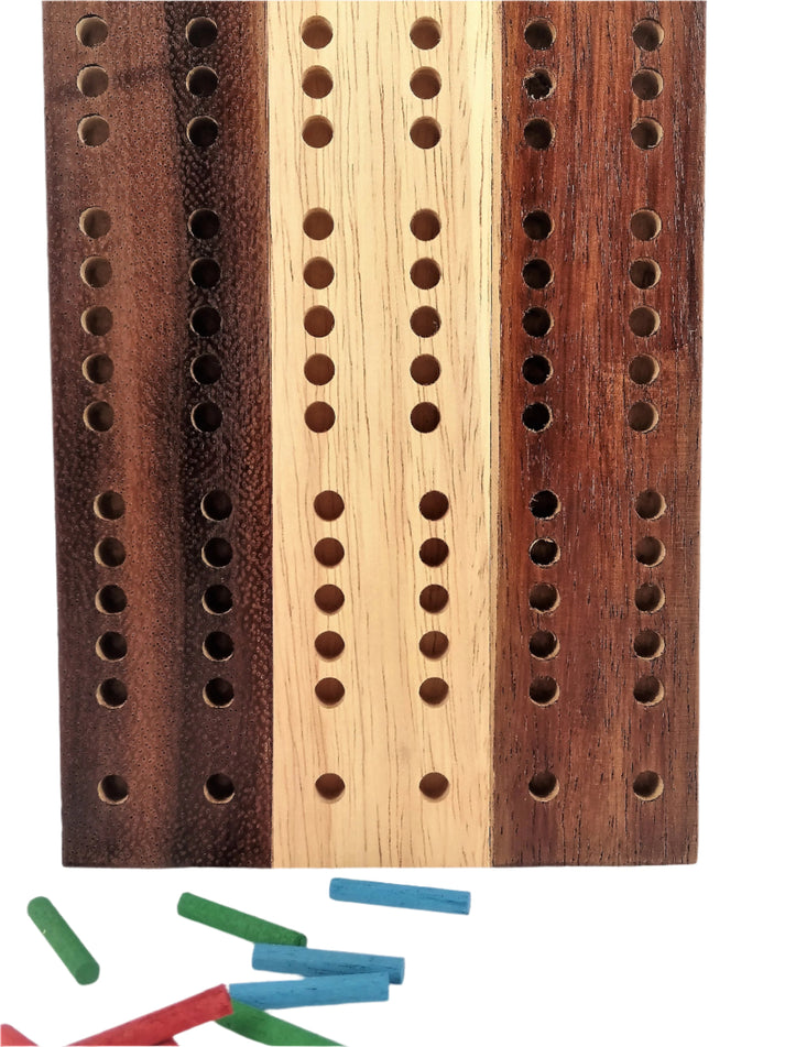 Cribbage board 3 track flat (2 toned) – Puzzling Puzzles